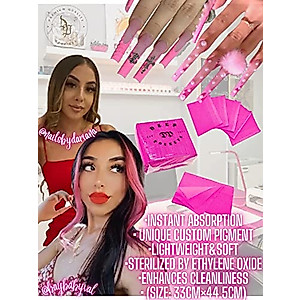 Disposable Waterproof Dental Bibs/Towels, 13" x 18" (Pack of 100) - Waffle Embossed -3 Ply Tissue - Poly Back Dental Bib to Prevent Leak Through - Dental Consumables (Fuchsia Hot Pink)-Table Covers