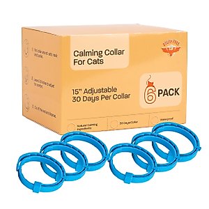 6 Pack Calming Collar for Cats - Calming Cat Collar, Cat Pheromone Collar, Cat Calming Collar for Anxiety - Efficient Relieve Reduce Stress Relief for Cats, Ideal for Meowing and Anxiety Reduction