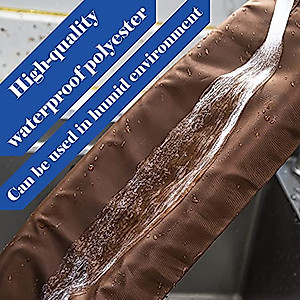 Door Draft Stopper, Draft Stopper for Bottom of Door SHMILY Adjustable Size from 32" to 38", Cover Gap Up to 1.5". Dust-Proof, Draft-Proof, Water-Proof, Winter-Proof, Block Light, Block Noise(Brown)