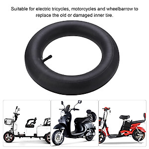 Haofy Inner Tube 3.00/3.25 8, Wheel Inner Tube 3.00/3.25‑8 Rubber Interior Tire Tube for Electro Tricycle Motorcycle Wheelbarrow, Inner Tube Wheelbarrow Inner (Straight Mouth)