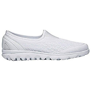 Propét Womens TravelActiv Slip On Walking Walking Sneakers Shoes Casual - White - Size 8 2E
