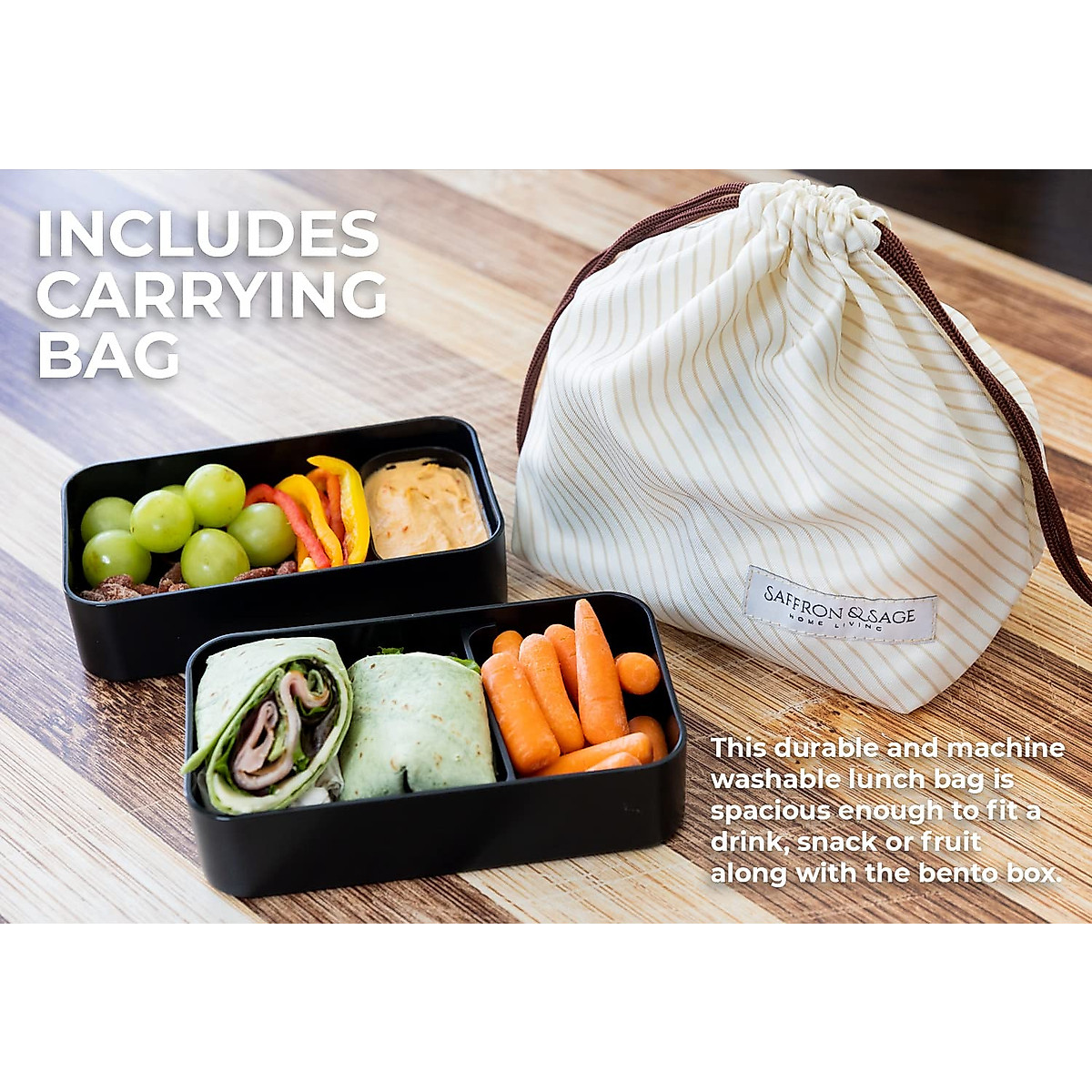 Bento Box Adult Lunch Box Containers - 42oz Japanese style Bento Lunch Box for Adults or Kids with Cutlery, Chopsticks, Sauce Container and Bento Bag - Leak proof, Dishwasher, Freezer, Microwave safe