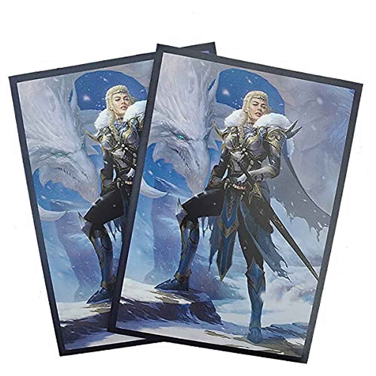 Fantasy North - Nala Tolbryth - Dragon Knight (Dormyr) - 100 Smooth Matte TCG Trading Card Sleeves - Fits Magic MTG Commander Pokemon and Other Card Games - Playing Card Sleeves
