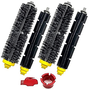 Roomba 676 Replacement Parts for iRobot Roomba 600 Series 676 694 675 692 695 677 671 655 645 690 680 660 650 620 614 & 500 Series 595 585 564 Robot Vacuum Cleaner, 2 Bristle & 2 Beater Brush