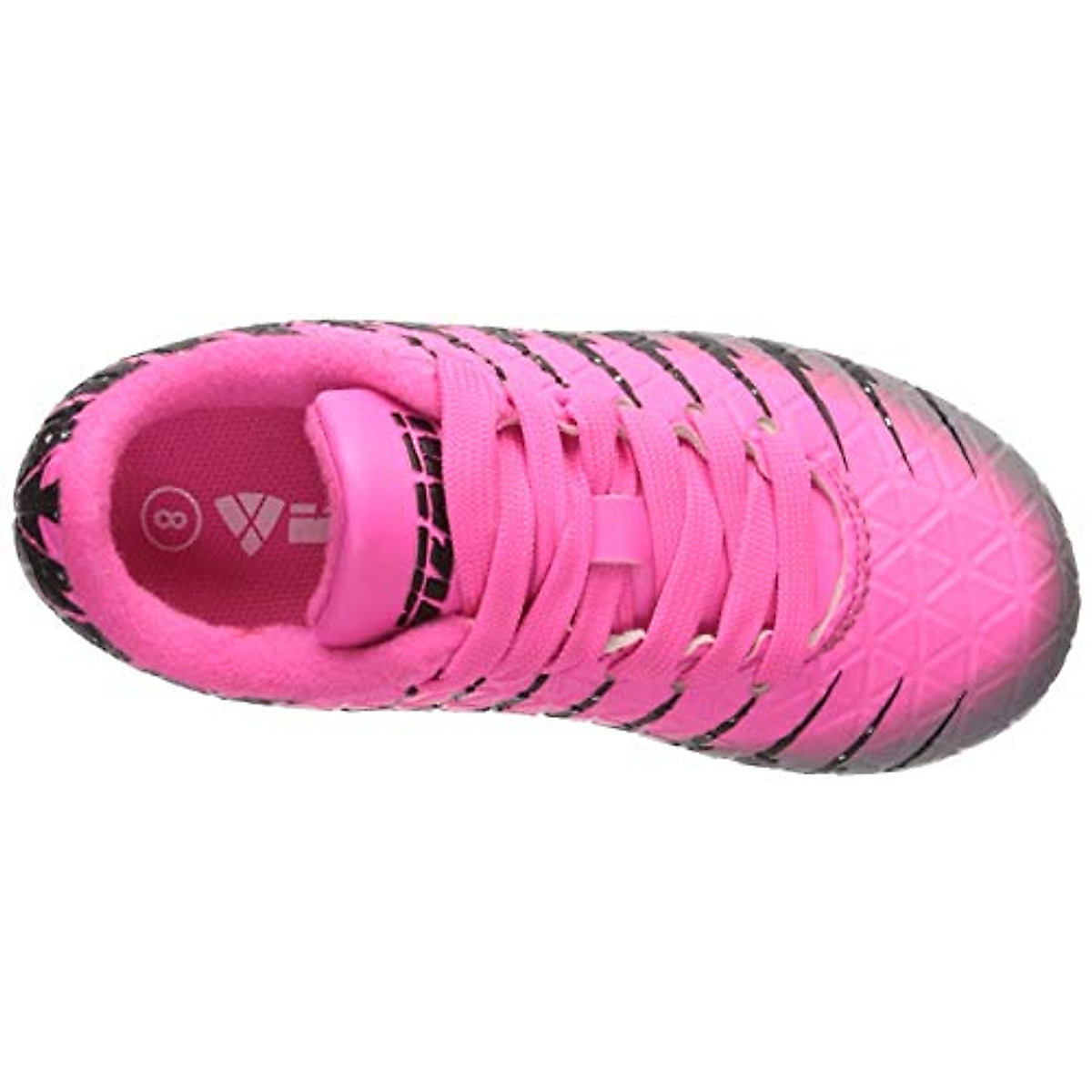 Vizari Bolt FG Soccer Shoes for Kids, Firm Ground Outdoor Soccer Shoes for Kids (13.5, Pink/Black/Silver)