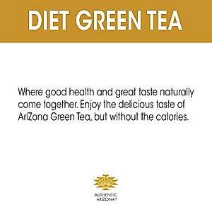 Arizona Premium Brewed Diet Green Tea, 16 Fl Oz (Pack of 12)