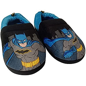 DC Comics Boy's Batman Plush Slippers (Black/Blue, Numeric_5)