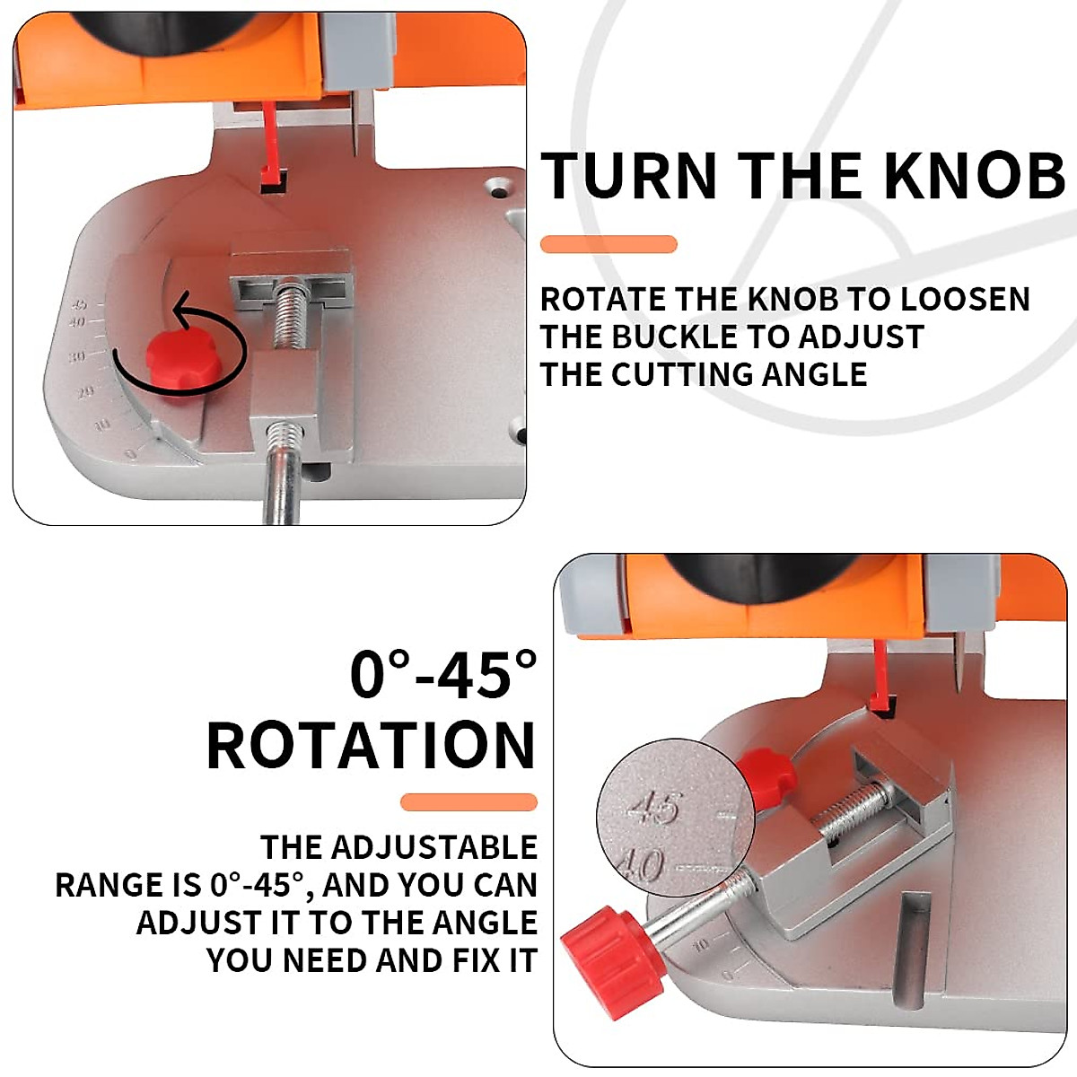 NuoDunco Mini Miter Cut-Off Chop Saw for Steel Stainless Steel DIY Woodworking Hobby Model Metal Brass Cutting, Cut-Max 1/2"High x 1/2"Wide or 1/4"H x 3/4"W