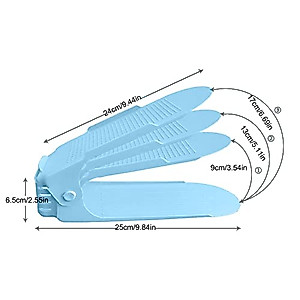 Shoe Slots Organizer | ustable Double Layer Storage Shoe Organizer Holder,Shoe Rack Holder 3-Level for Closet Organization Adj