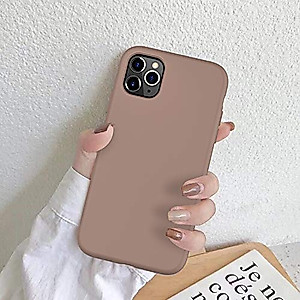 DEENAKIN iPhone 11 Pro Max Case with Screen Protector,Soft Flexible Silicone Gel Rubber Bumper Cover,Slim Fit Shockproof Protective Phone Case for iPhone 11 Pro Max 6.5" Light Brown