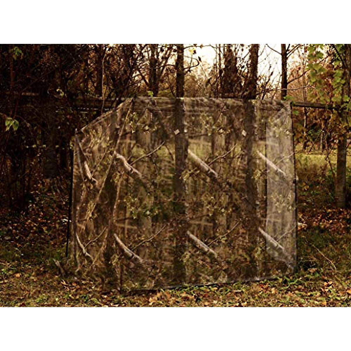 AUSCAMOTEK Woodland Camo Mesh Netting Camouflage Netting for Hunting Blinds Window Camping Clear View Camo Hunting Hide Net, Green 5 ft x 12 ft (appro)