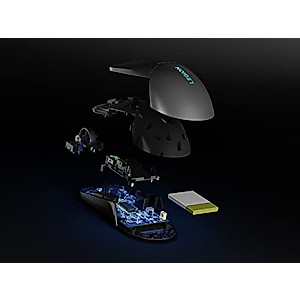 Lenovo Legion M600s RGB Wireless Gaming Mouse – 19,000 DPI, 6 Programmable Buttons, 70 Hours Battery Life, Tri-Mode Connectivity (2.4 GHz, Bluetooth, Wired), (Iron Grey)