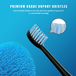 MOCEMTRY Sonic Electric Toothbrush Rechargeable toothbrushes for Adult with 4 Duponts Brush Heads, 4 Cleaning Mode Waterproof Electric Tooth Brush (White 2)