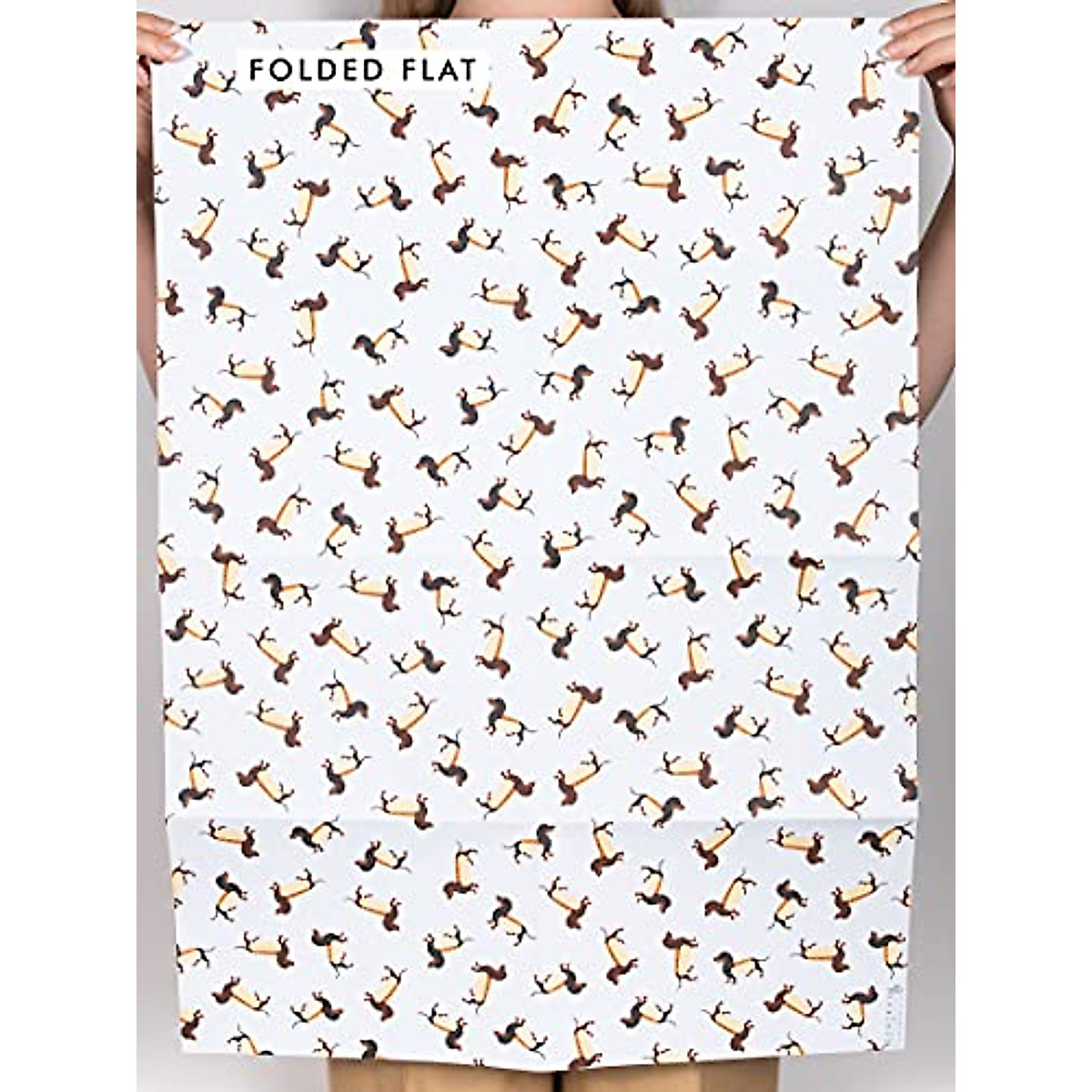 CENTRAL 23 Dog Wrapping Paper - 6 Sheets of Dog Gift Wrap - Dachshund - Sausage Dogs - Pets - Doggo - Blue Wrapping Paper For Women Men Girls Boys - Comes With Fun Stickers Recyclable