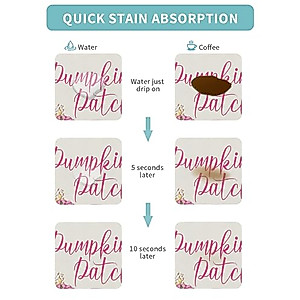 Coffee Mat for Counter, Fall Thanksgiving Pink Truck Pink and White Pumpkin Patch Absorbent Hide Stain Coffee Bar Mat, Non-slip Coffee Bar Accessories Kitchen Drying Mat Fit Under Coffee Maker