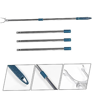 Zerodeko Clothes Rail Adjustable Clothes Rack Closet Hangers for Clothes Heavy Duty Coat Hooks Clothing Hanger Reach Garment Hook Reach Stick Ceiling Reaching Pole Clothes Reaching Rods CD