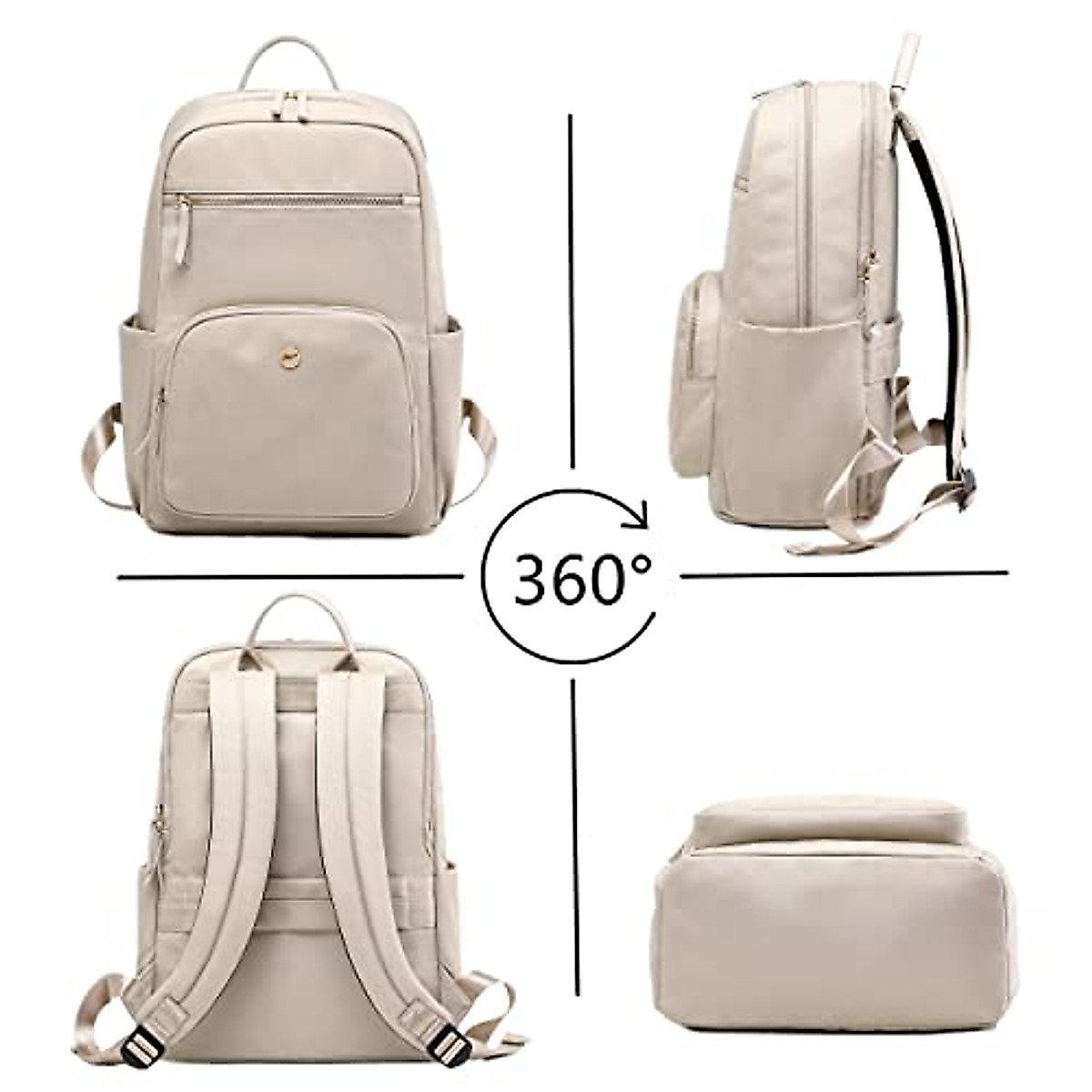 QHRIDS Travel Laptop Backpack 15.6 Inch Anti Theft Work Laptop Bag Large College Water Resistant Casual Daypacks Business Hiking Computer Backpacks for Women