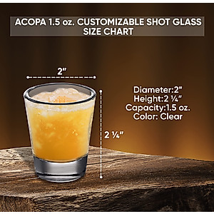 Personalized Shot Glass 1.5 oz Custom Shot Glass with Name and Monogram Whiskey Tequila Liqueur Heavy Base Mini Glass for Drinkware Decoration Gift