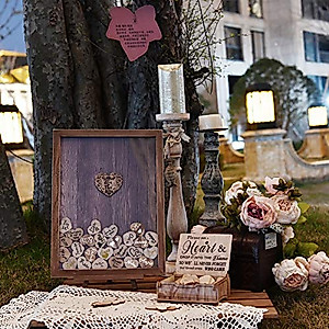 Homish Wedding Guest Book Alternative Rustic Wedding Decorations for Reception Wedding Signs Rustic Brown