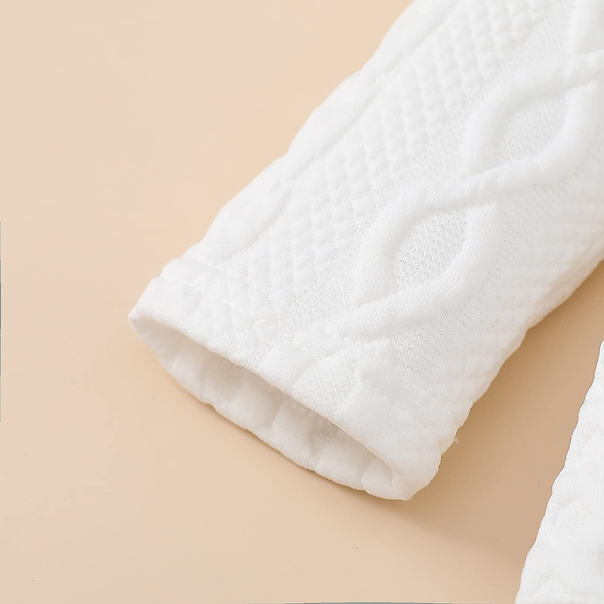 MIEKISA Baby Clothing Sets Girls Hooded Long Sleeve Romper and Pants Outfit (White, 3-6M)