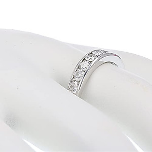 Vir Jewels 1 carat (ctw) Diamond Wedding Anniversary Band for Women, Half Eternity Round Diamond Engagement Ring 14K White Gold Channel Set 1 cttw, Size 5.5