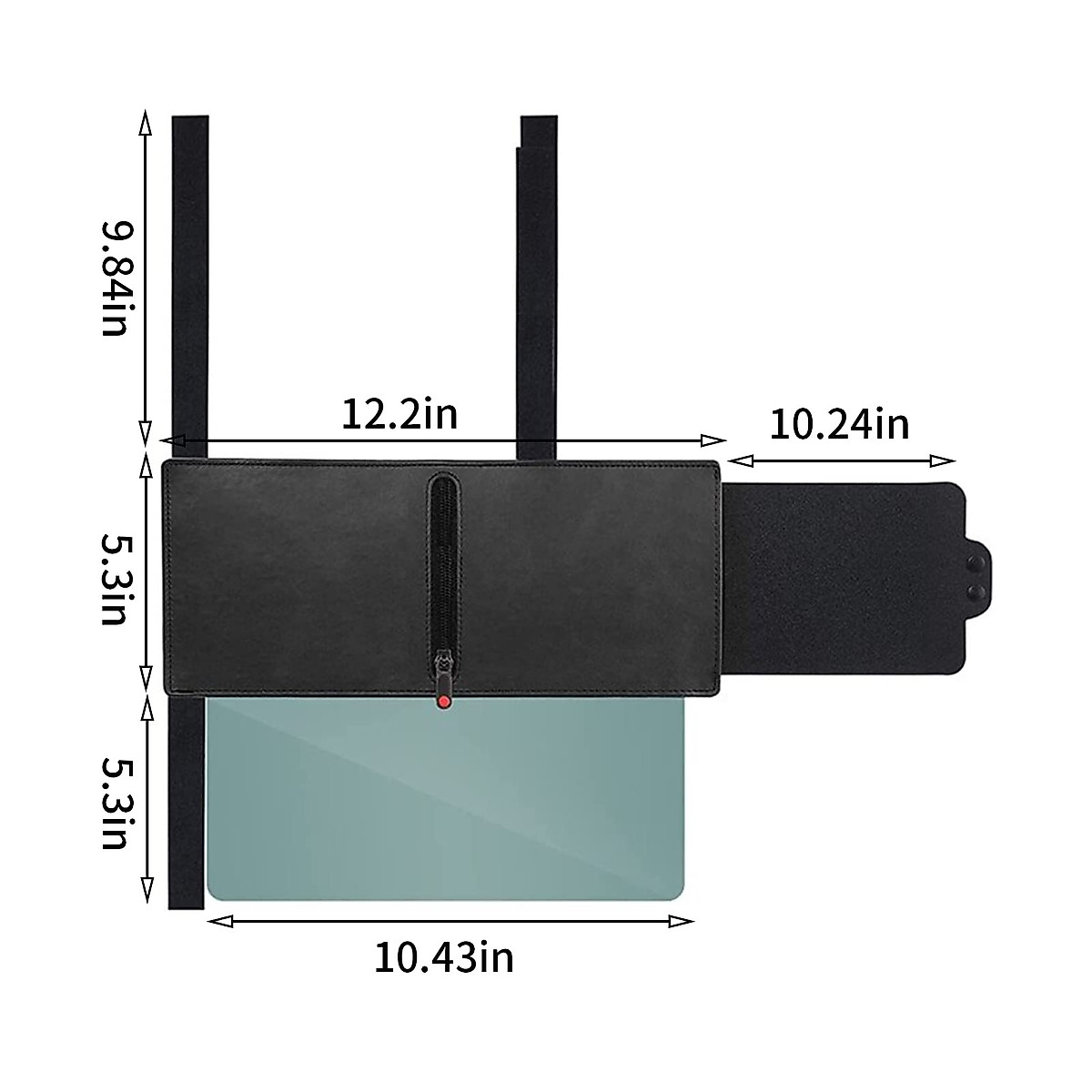 Polarized Sun Visor for Car with Zipper Slider, Upgraded UV400 Car Sun Visor Extension with PC Lens and Side Sunshade, Anti-Glare Car Visor for Safe Driving, UV-Filtering/Protection