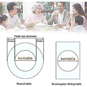 Lazy Susans Turntable Tempered Glass Lazy Susan Turntable Dining Table， Transparent Round Tabletop Rotating Serving Tray With Silent Bearing, Easy To Share Food (Size : 90cm/35.4inch)