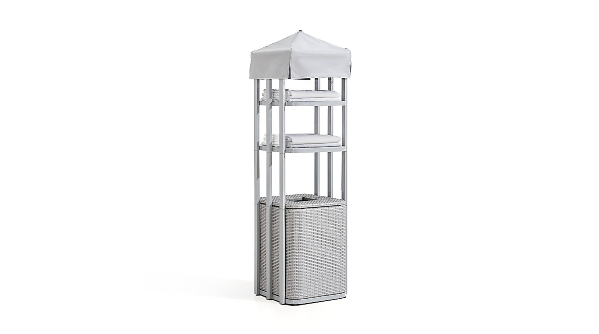 Stylish Pool Towel Storage Solution - Sunjoy Valet Tower