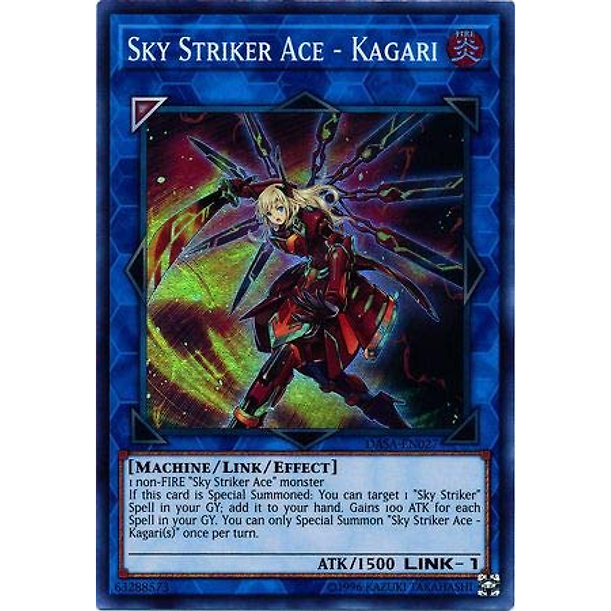 Yu-Gi-Oh! - Sky Striker Ace - Kagari - DASA-EN027 - Super Rare - Unlimited - Dark Saviors
