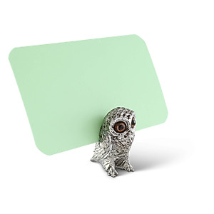 Vagabond House Pewter Owl Place Card Holder/Cheese Markers 1 inch Wide