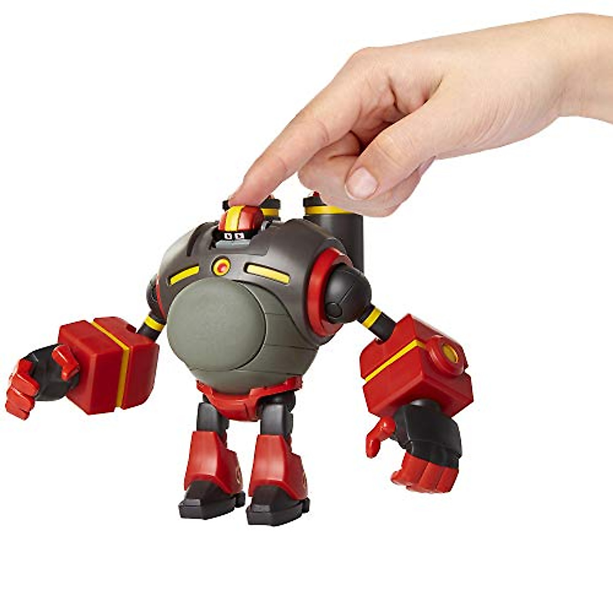 Mega Man Fully Charged – Deluxe Guts Man Articulated Action Figure with Expanding Belly and Guts Man Buster Accessory (to swap onto the Mega Man figure)! Based on the new show!