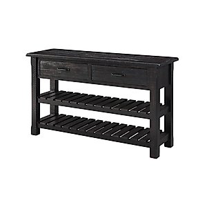 Martin Svensson Barn Door Solid Wood Sofa Console Table Antique Black