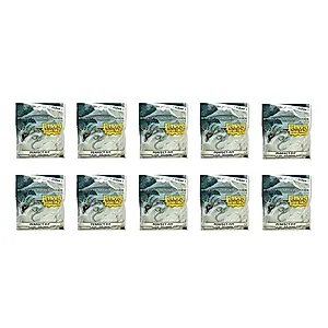 Dragon Shield Bundle: 5 Packs Perfect Fit Clear Standard Size Sideloader Sleeves - 500 Sleeves Total
