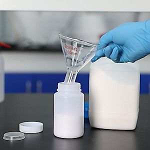 stonylab Glass Powder Funnel, Heavy Wall Borosilicate Glass Short Stem Funnel with 75 mm Top Diameter and 22 mm Stem Length