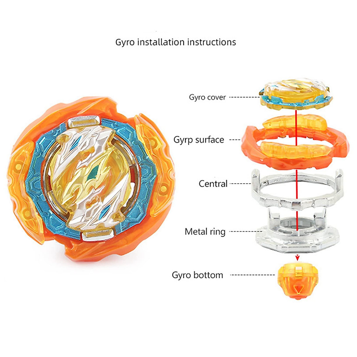 Battling Toys - Burst SuperKing Booster B-181 Cyclone Ragnaruk.Gg Starter Spinning Top Toy (B-181)