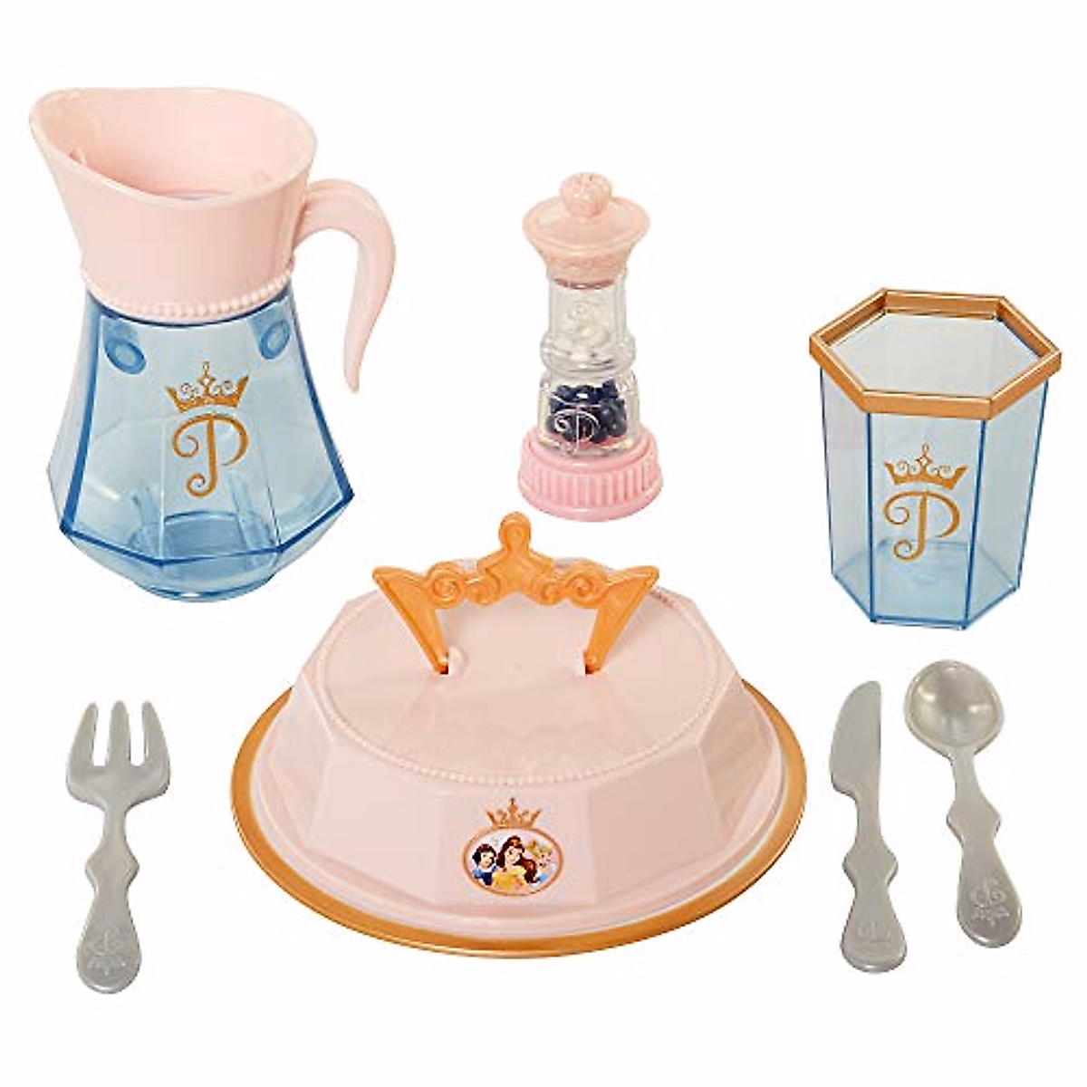 Disney Princess Style Collection Room Service Pretend Play Toy Set - with Serving Tray, Plate Cover, Pitcher & More for A Great Pretend Travel Experience - Girls Ages 3+