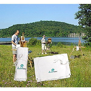 Daveliou Paint Organizer with 24 Slots, Roll Up and Tie Closed for Storage or Travel, Premium Canvas Paint Organizers and Storage for 0.41 fl oz (12mL) Oil and Acrylic Paint Tubes