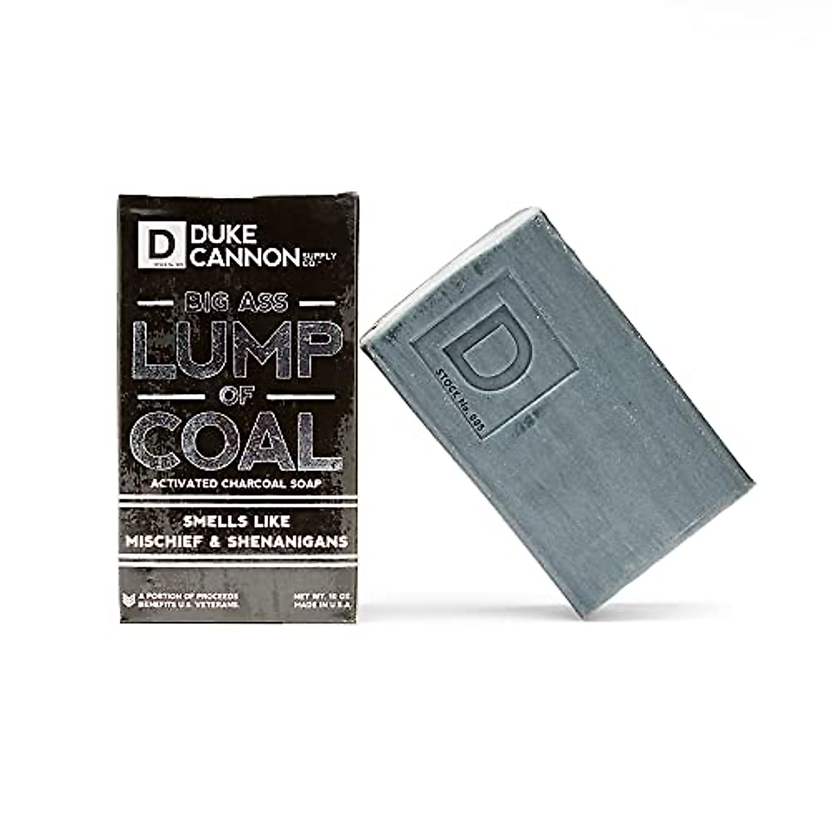 Duke Cannon Supply Co. Big Ass Lump of Coal Soap Bar for Men Holiday Edition (Bergamot & Black Pepper Scent) Multi-Pack - Superior Grade, Extra Large, Paraben-free, All Skin Types, 10 oz (3 Pack)