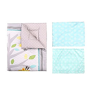 Baby Bees 3 Pieces Jungle Party Crib Bedding Sets for Boys and Girls | Baby Bedding Set of Crib Fitted Sheet, Quilt for Standard Size Crib