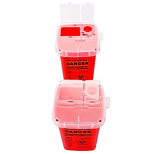 Sharps Disposal Container,5 Pack 1 Quart Needle Disposal Container
