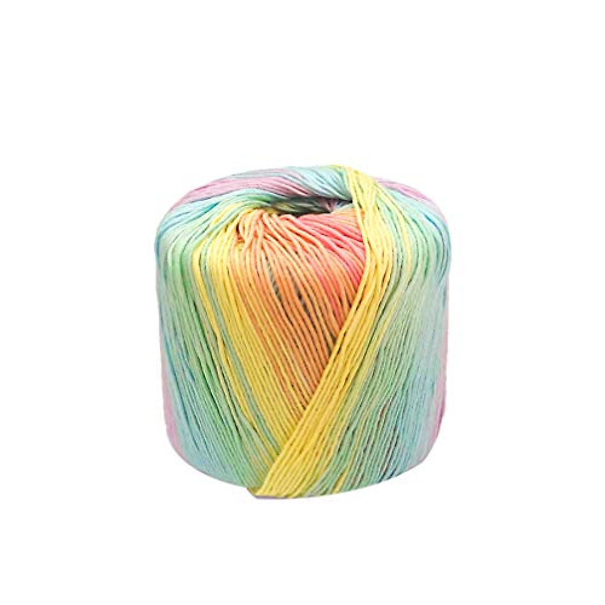 EXCEART Rainbow Yarn 1 Roll 133M Color Rainbow Yarn Segment Dyed Gradient Cotton Yarn for Hand Knitting Crocheting (Light Rainbow) Yarn Bulk