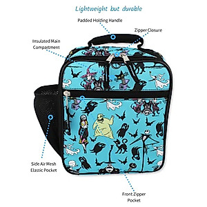 Disney Nightmare Before Christmas Boys Girls Soft Insulated School Lunch Box (One Size, Teal)