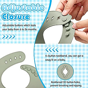 21 Pcs Baby Led Weaning Supplies Silicone Baby Feeding Set Baby Toddlers Utensils Divided Suction Plates Bowls Forks Spoons Cup Adjustable Bibs Placemat Self Feeding Eating Utensils, 3 Colors