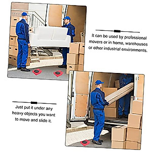 CUBTOL 6 pcs Heavy Multi-Wheel Moving Move Safe Furniture Easy Mover Appliance Plate Slider to Wheel Small and Movers Couche Mobile Tool System Wheels Mover's for Refrigerator Plastic