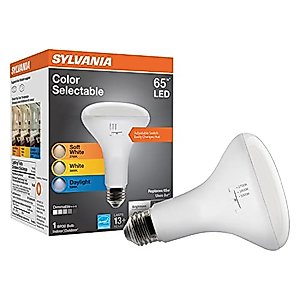 Sylvania LED BR30 Light Bulb, 65W = 8W, 3 CCT Select (2700K / 3000K / 5000K), 13 Year, Dimmable, 650 Lumens, Energy Star - 1 Pack (41382)