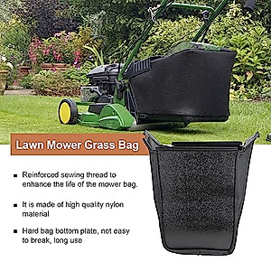 Powswopx 964-04154A Lawn Mower Grass Bag Replacement Compatible with MTD/Craftsman 964-04154 M105 140cc, Fits 21” Lawn Mower Bag (Without Grass Catcher Frame)