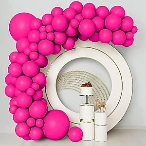 Hot Pink Balloons, 50 PCS 5 Inch, Dark Pink Balloons, Hot Pink Party Decorations, Latex Balloons, Balloons for Arch Decoration, Balloons for Birthday Wedding Baby Shower Party Decorations
