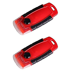 100 Plastic Double Edged Razor Blades and 2 Long Handled Razor Scrapers