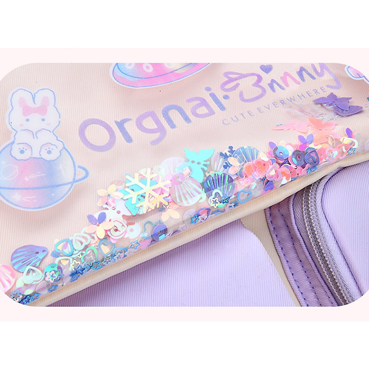 Cute Backpack Kawaii Waterproof Laptop Backpack Purple Medium