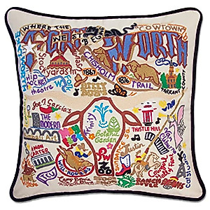 Catstudio Fort Worth Embroidered Decorative Throw Pillow